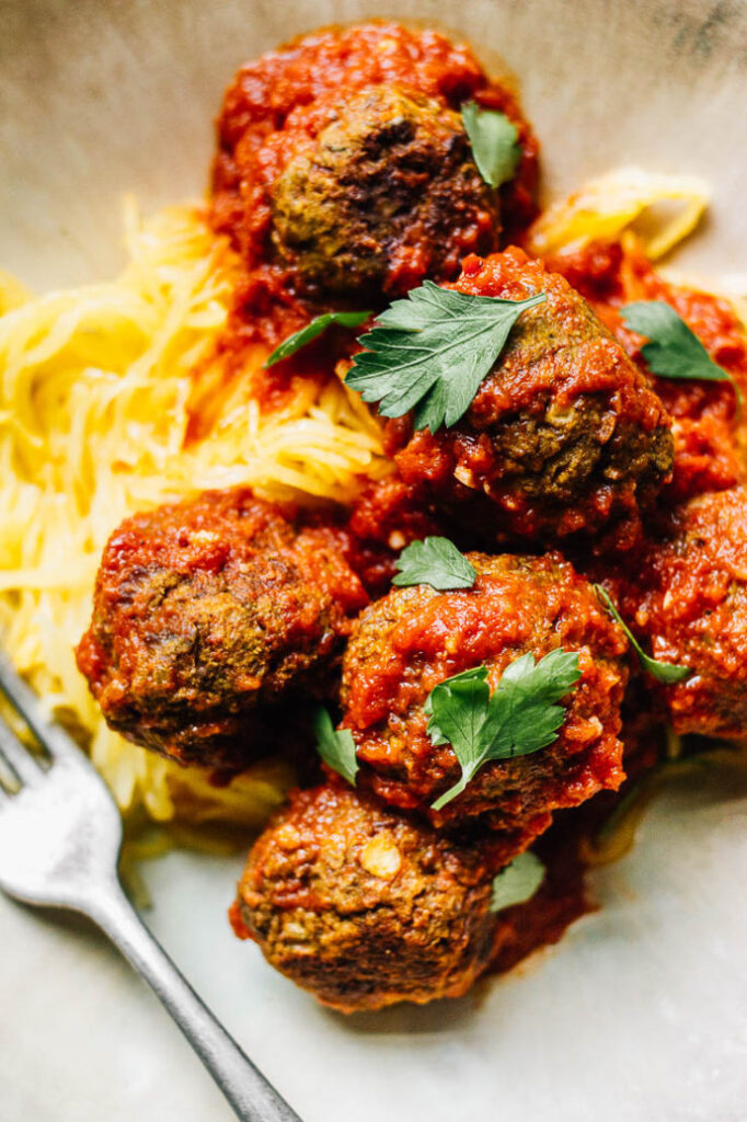 Vegan Meatballs with Lentils + Rice - Wholehearted Eats